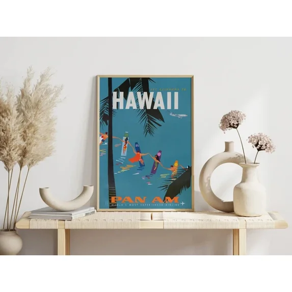 Dopaprint UNFRAMED PAPER POSTER Hawaii Travel Palm Trees Poster Art ...