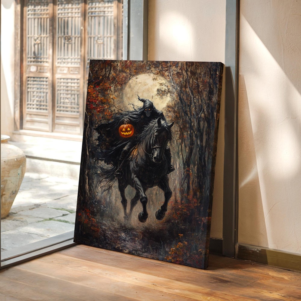 Dopaprint UNFRAMED PAPER POSTER Headless Horseman Wall Art - Spooky Hal ...