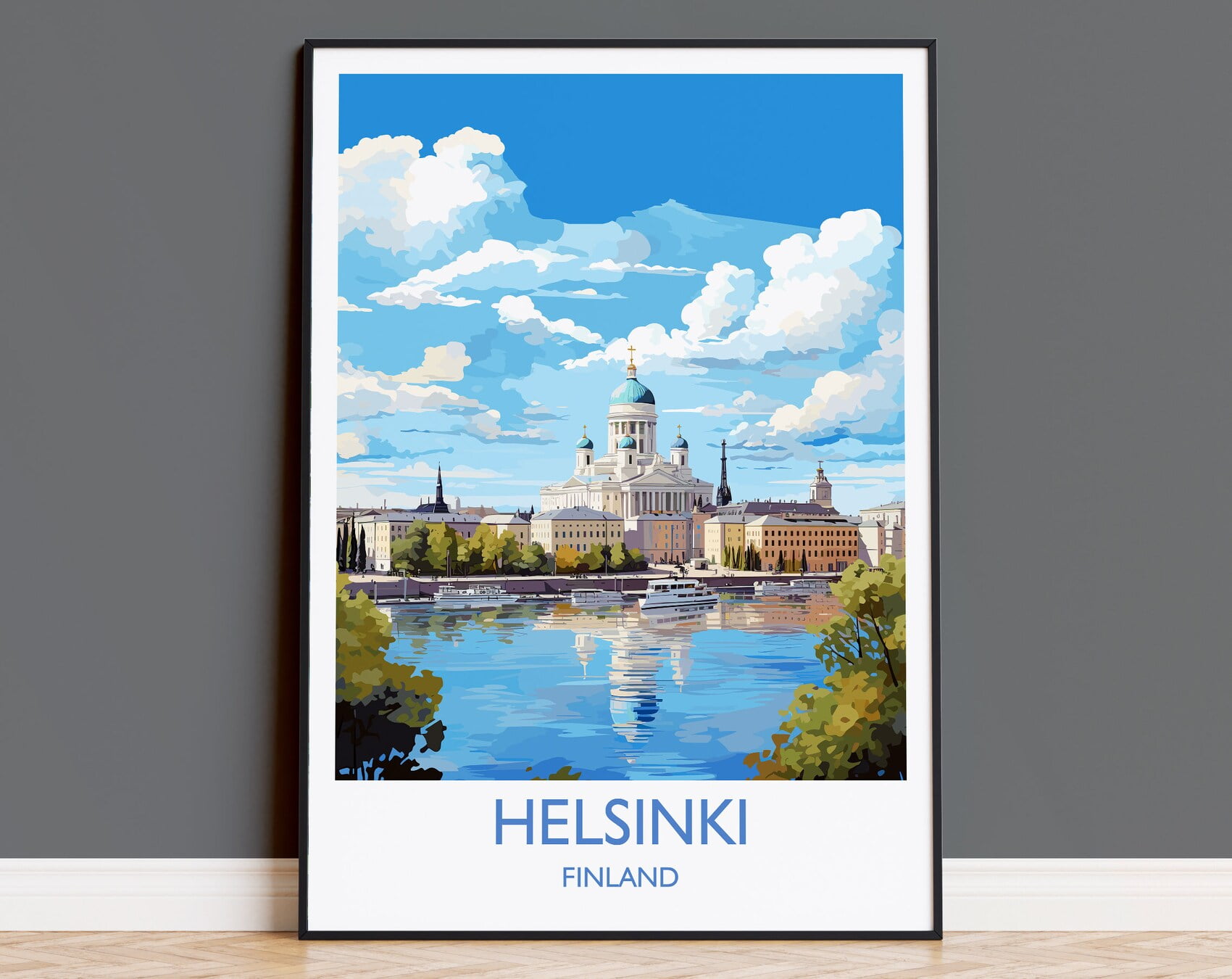 Dopaprint UNFRAMED PAPER POSTER Helsinki Print, Travel Poster Of ...