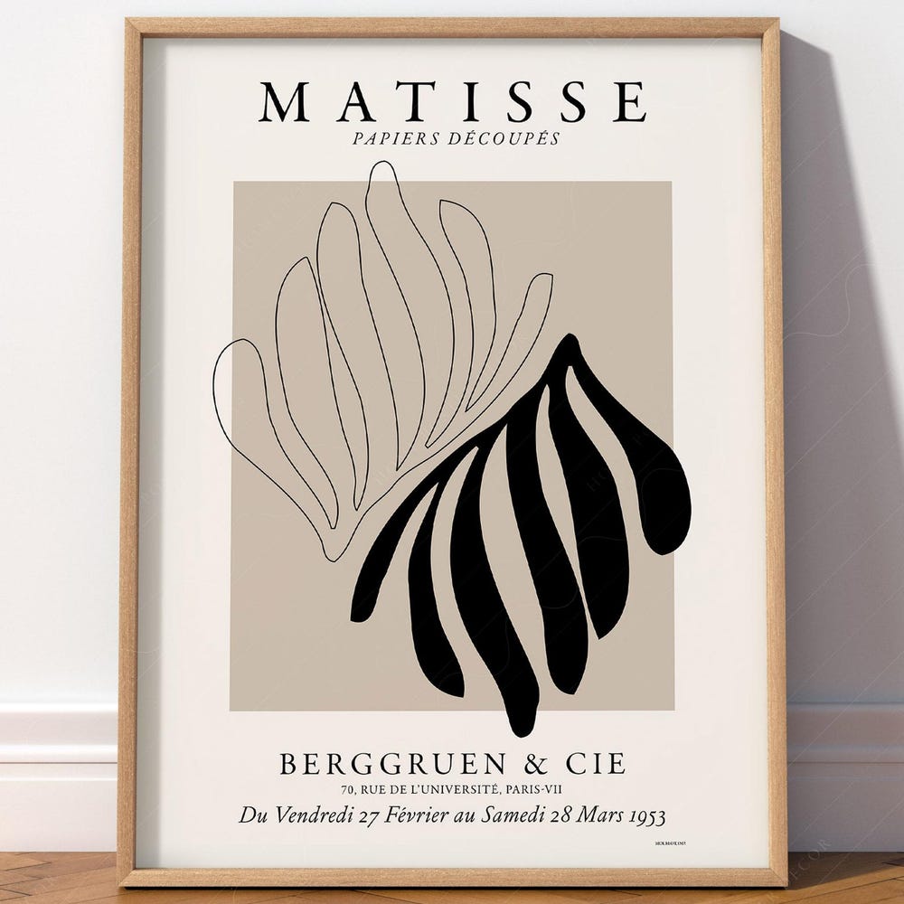 Dopaprint UNFRAMED PAPER POSTER Henri Matisse Print, Minimal Wall Decor ...
