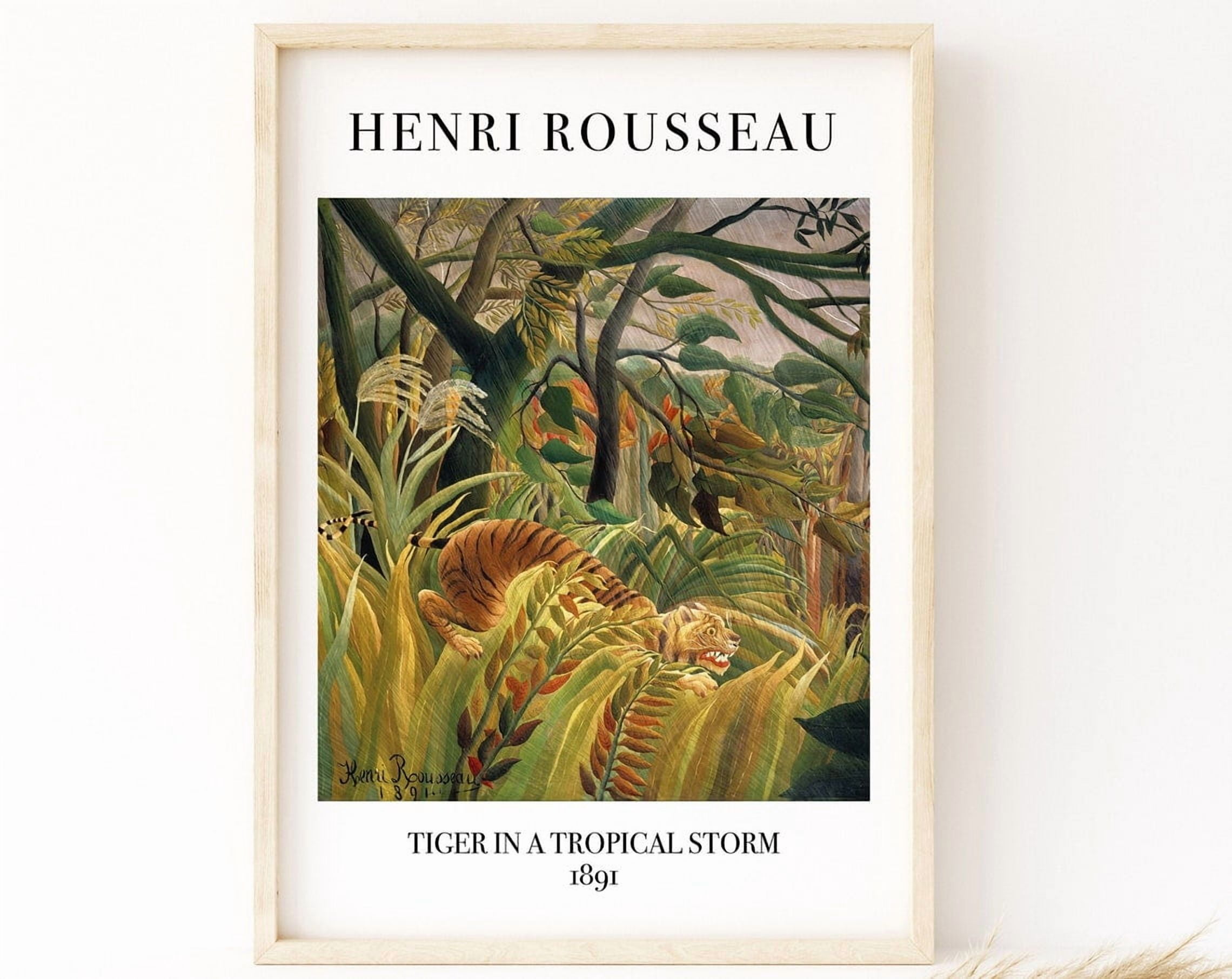 Dopaprint UNFRAMED PAPER POSTER Henri Rousseau Print - Tiger In A ...