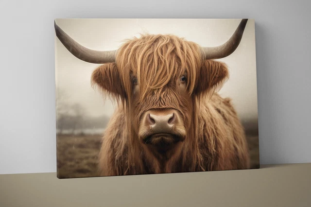 Dopaprint UNFRAMED PAPER POSTER Highland Cow Wall Art - Extra Large ...
