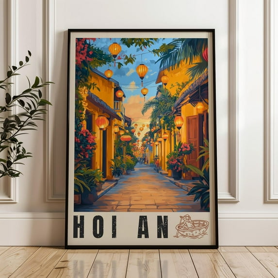Dopaprint UNFRAMED PAPER POSTER Hoi An Travel Poster - Vietnam Wall Art ...