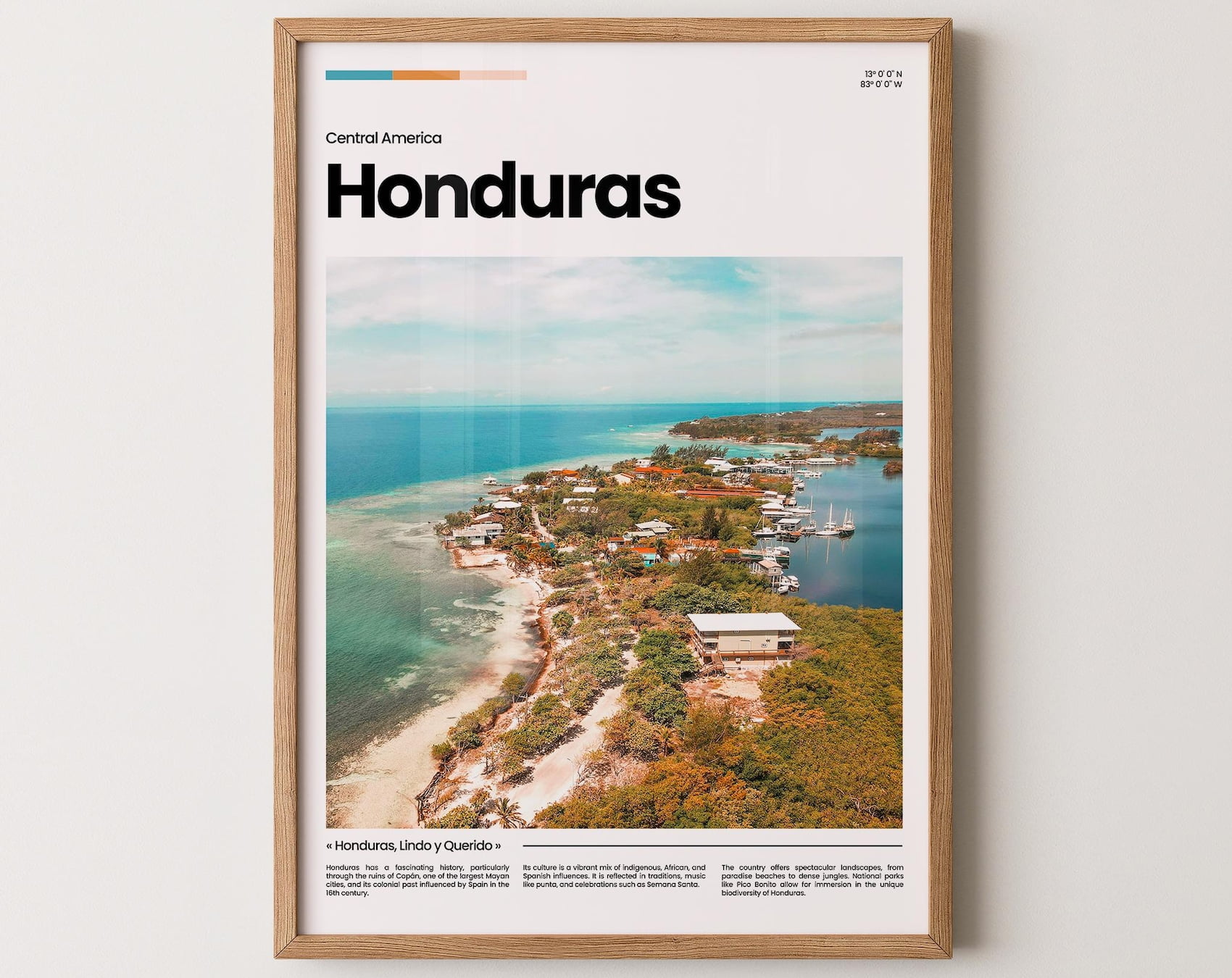 Dopaprint UNFRAMED PAPER POSTER Honduras Poster, Honduras Print ...