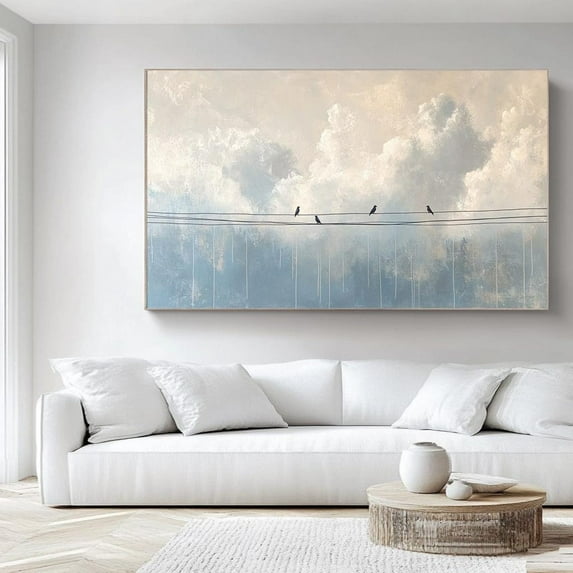 Dopaprint UNFRAMED PAPER POSTER Horizontal Blue And White Art, Blue And ...