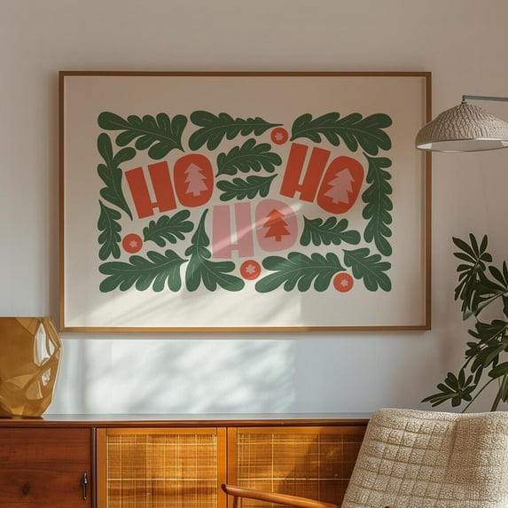 Dopaprint UNFRAMED PAPER POSTER Horizontal Chri.Stm.As Print Ho Ho Ho ...