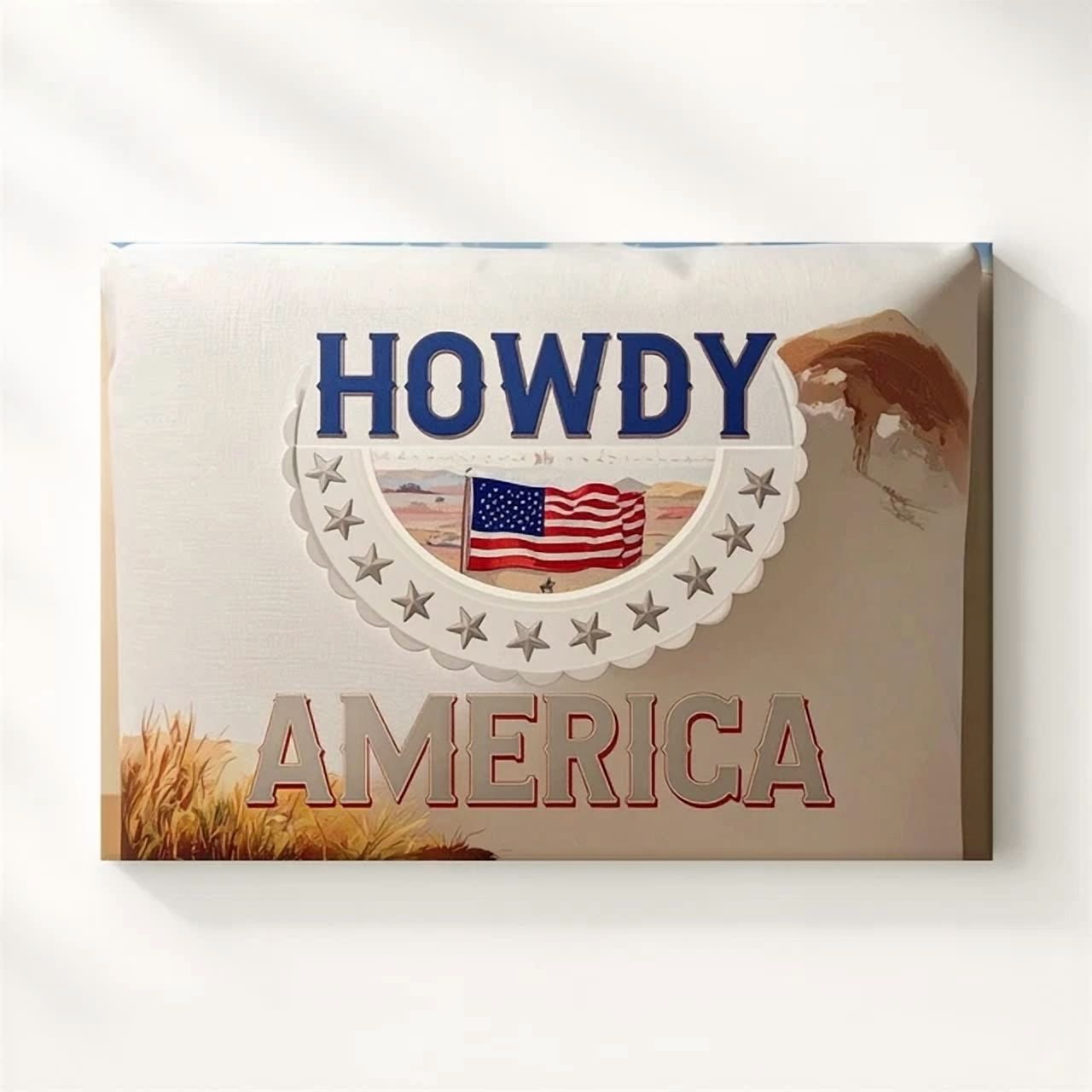 Dopaprint UNFRAMED PAPER POSTER Howdy America Embroidery Wall Art ...