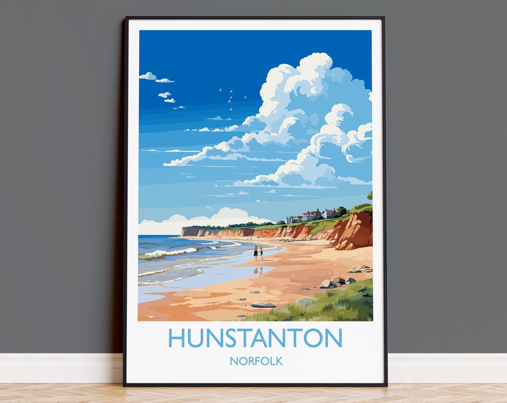 Dopaprint UNFRAMED PAPER POSTER Hunstanton Beach Travel Print, Travel ...