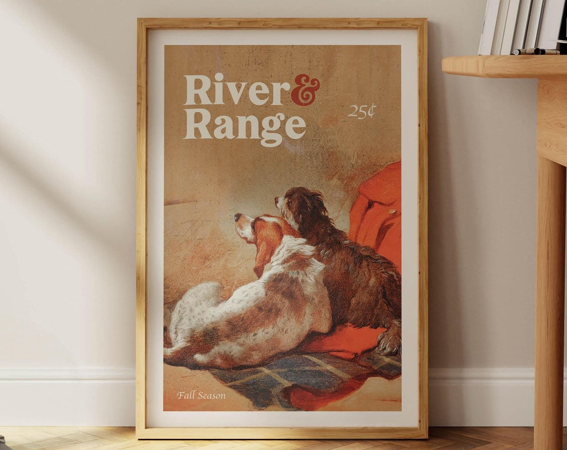 Dopaprint UNFRAMED PAPER POSTER Hunting Dogs Print Retro Hunting Art ...