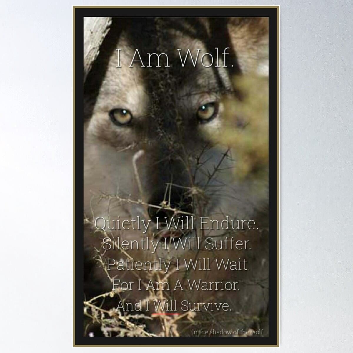 Dopaprint UNFRAMED PAPER POSTER I Am Wolf Poster Wall Art, Modern Wall ...