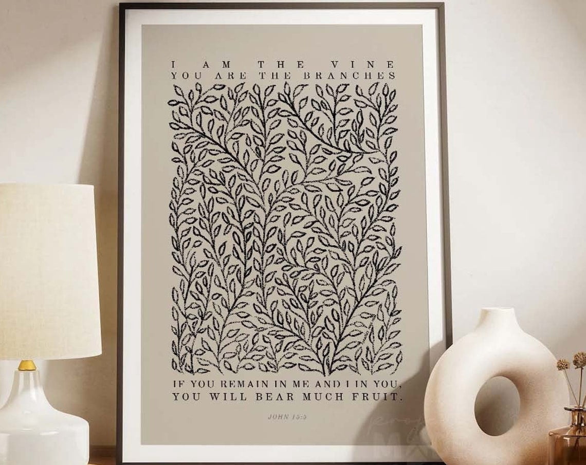 Dopaprint UNFRAMED PAPER POSTER I Am The Vine, You Are The Branches ...