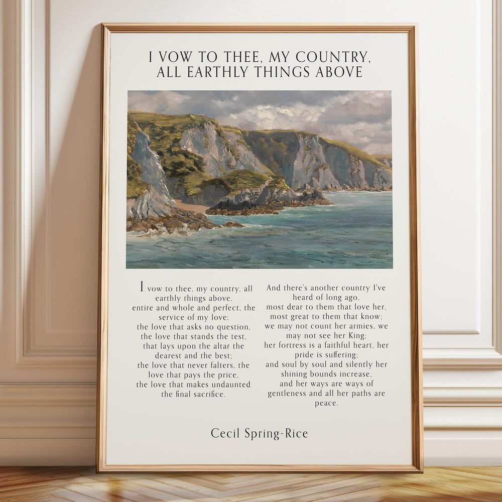 Dopaprint UNFRAMED PAPER POSTER I Vow To Thee, My Country, All Earthly ...