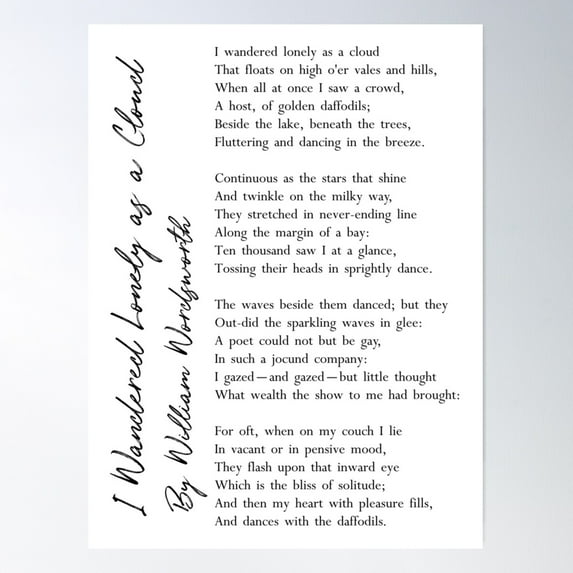 Dopaprint UNFRAMED PAPER POSTER I Wandered Lonely As A Cloud ...