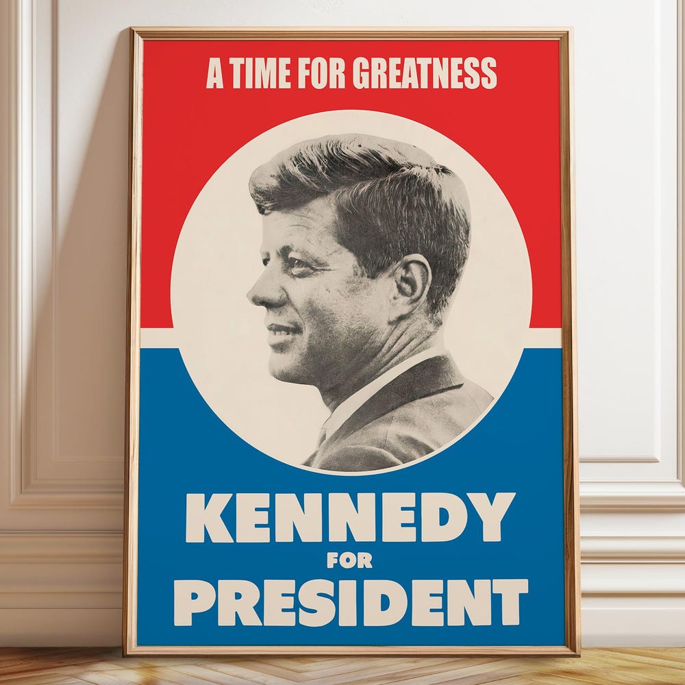 Dopaprint UNFRAMED PAPER POSTER Iconic Jfk Presidential Campaign Poster ...