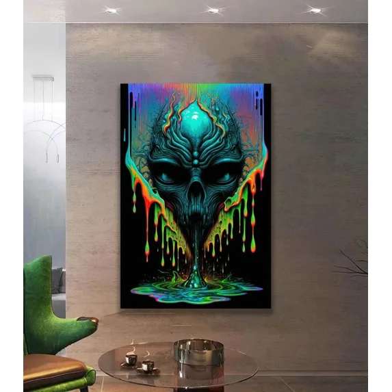 Dopaprint UNFRAMED PAPER POSTER Illustration Of Surreal Colorful Alien ...