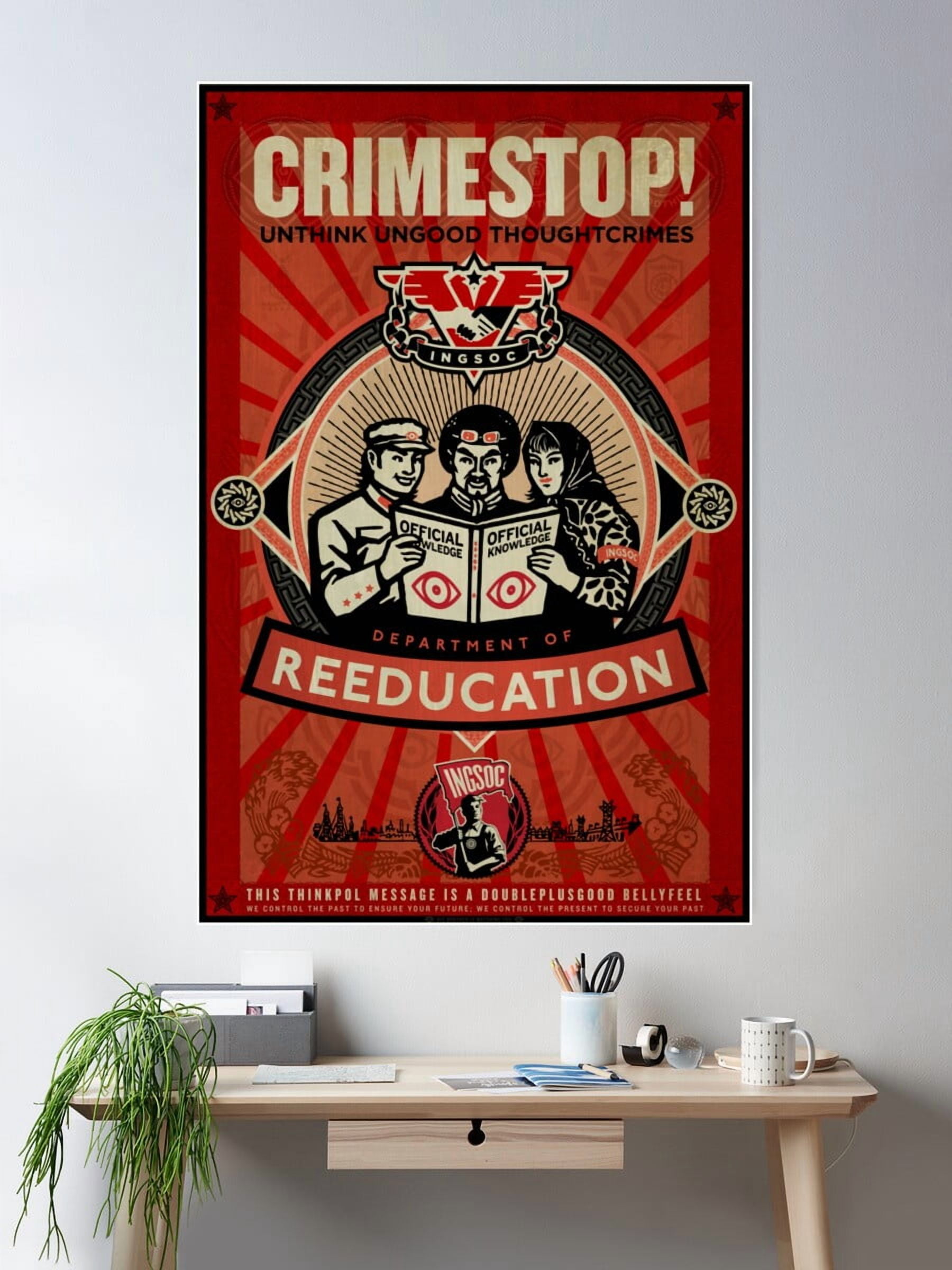 Dopaprint UNFRAMED PAPER POSTER Ingsoc 1984 Thoughtcrime Poster Wall ...
