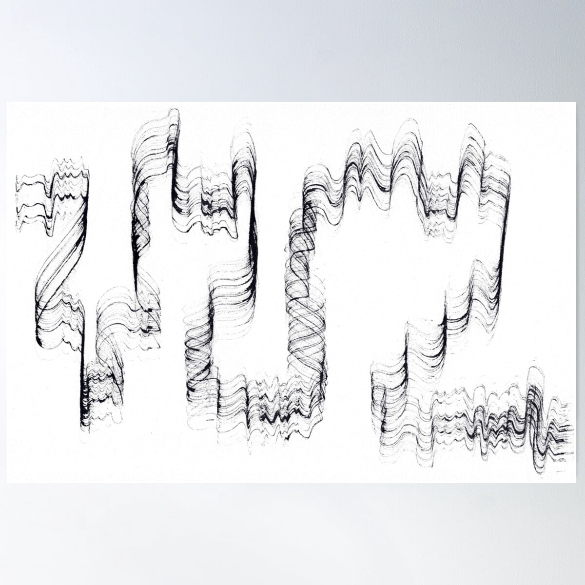 Dopaprint UNFRAMED PAPER POSTER Ink Explorations (133) - Abstract Black ...