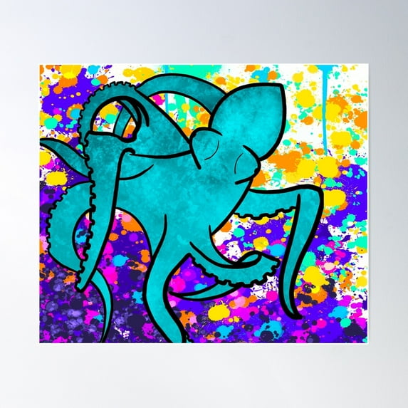 Dopaprint UNFRAMED PAPER POSTER Inktopus (Large) Poster Wall Art, Modern Wall Decor For Living ...