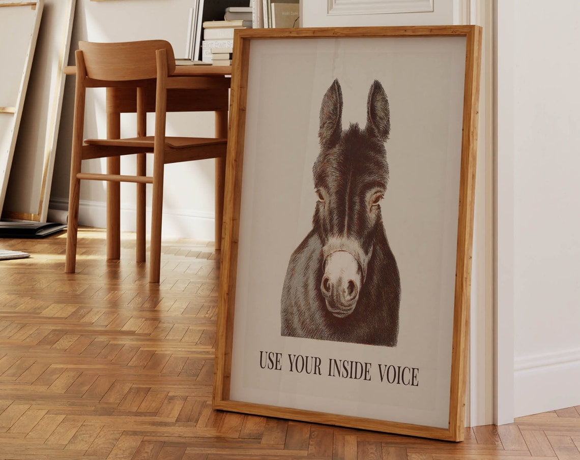 Dopaprint UNFRAMED PAPER POSTER Inside Voice Print Kitchen Art Wall ...