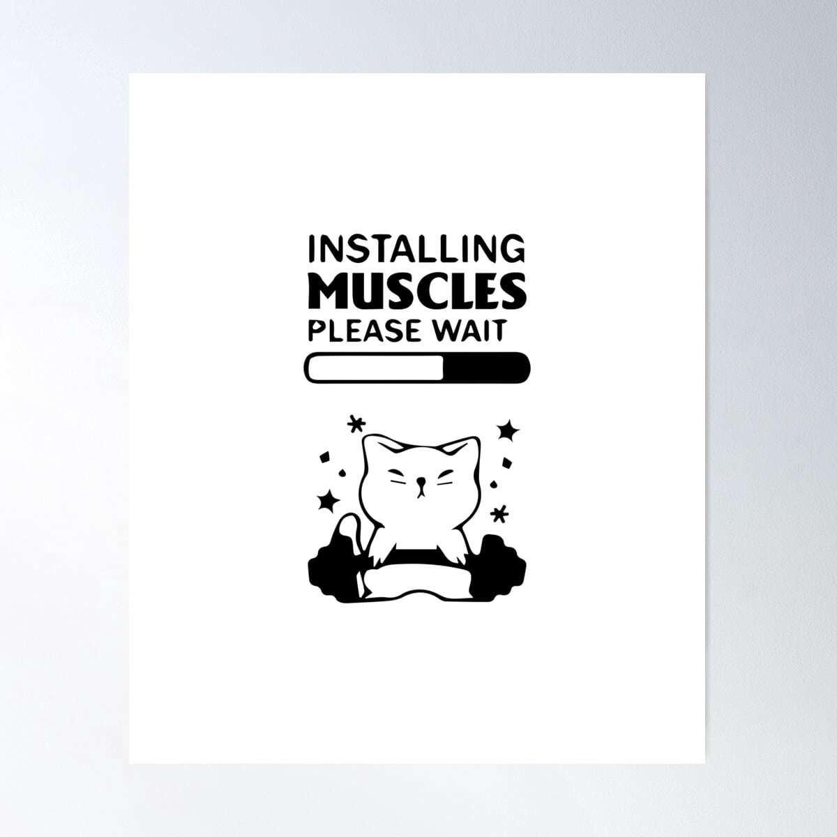 Dopaprint UNFRAMED PAPER POSTER Installing Muscles Please Wait ...