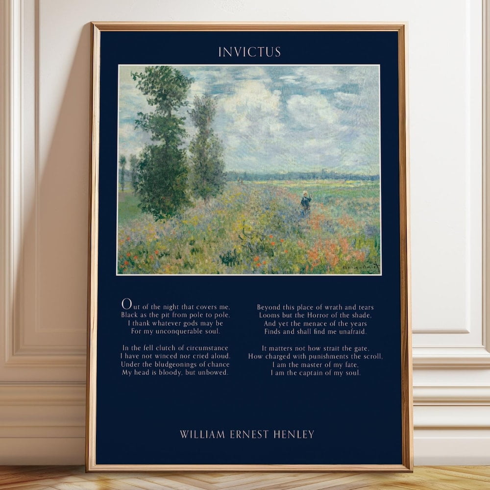 Dopaprint UNFRAMED PAPER POSTER Invictus Poem By William Ernest Henley ...
