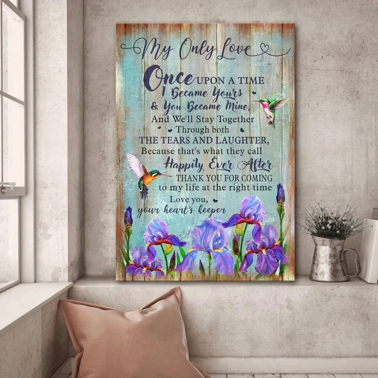 Dopaprint UNFRAMED PAPER POSTER Iris Flower, Hummingbird, We'Ll Stay ...