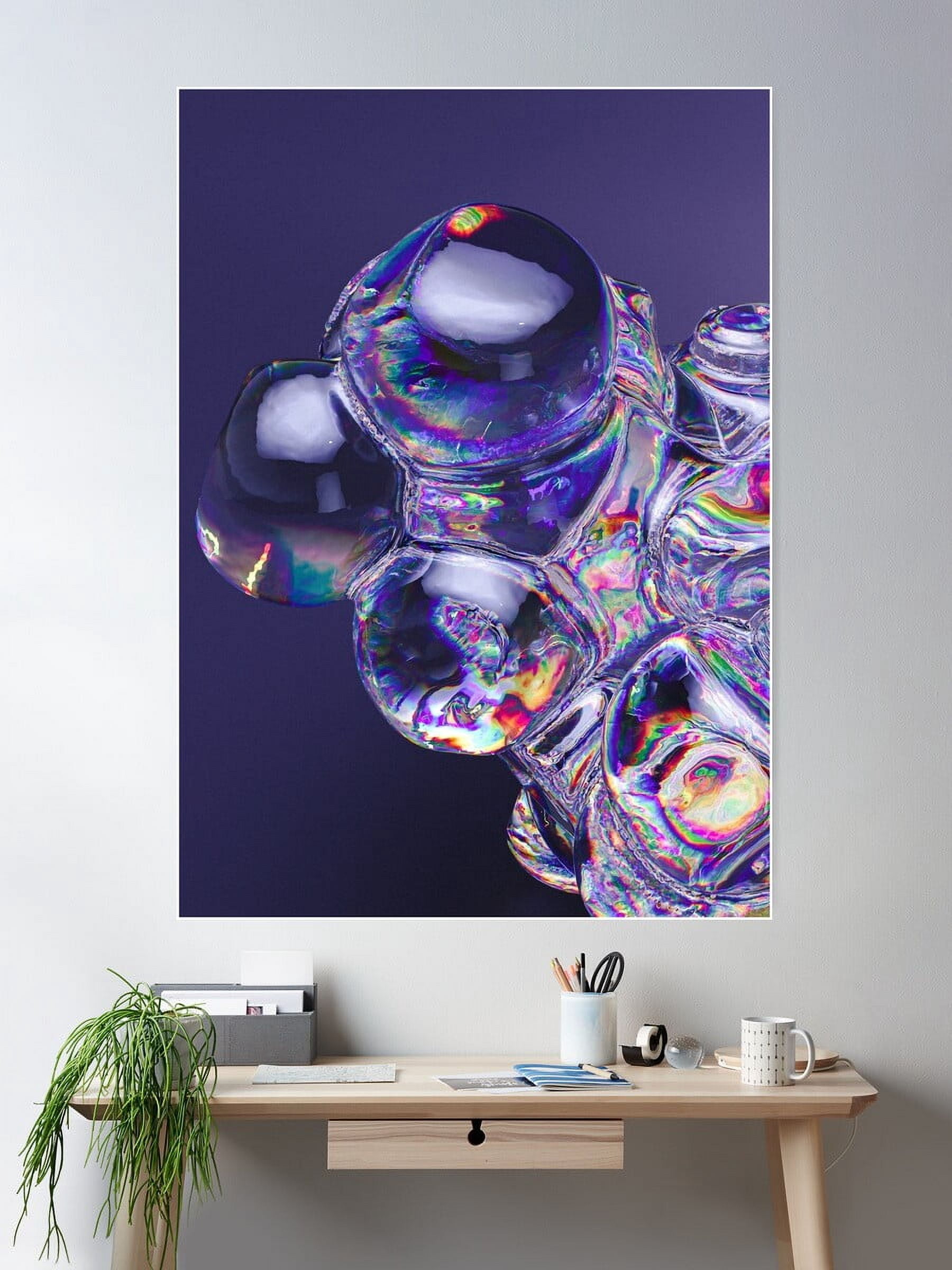 Dopaprint UNFRAMED PAPER POSTER Irridescent, Cyrstal Bubble Poster Wall ...