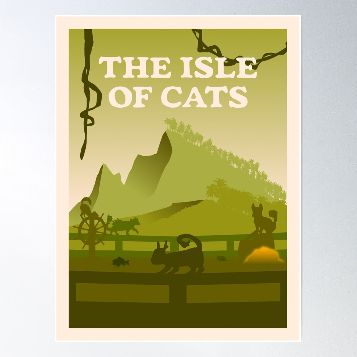 Dopaprint UNFRAMED PAPER POSTER The Isle Of Cats (Green) - Board Games ...