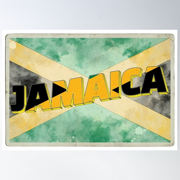 Dopaprint UNFRAMED PAPER POSTER Jamaica Vintage Style Retro Souvenir ...