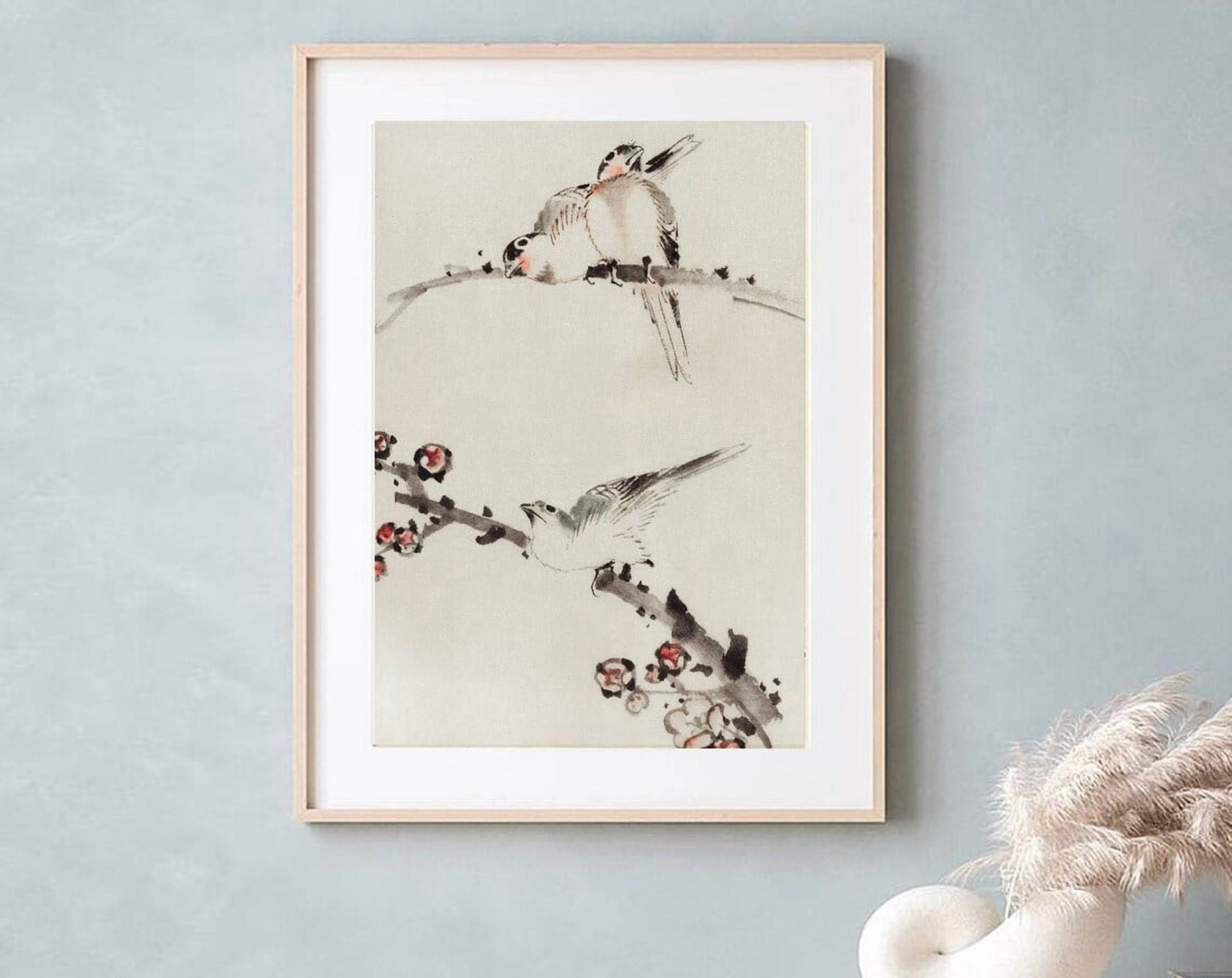 Dopaprint UNFRAMED PAPER POSTER Japandi Style, Birds Japanese Art Print ...