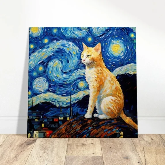 Dopaprint UNFRAMED PAPER POSTER Japanese Bobtail Modern Cat Pop Art Van ...