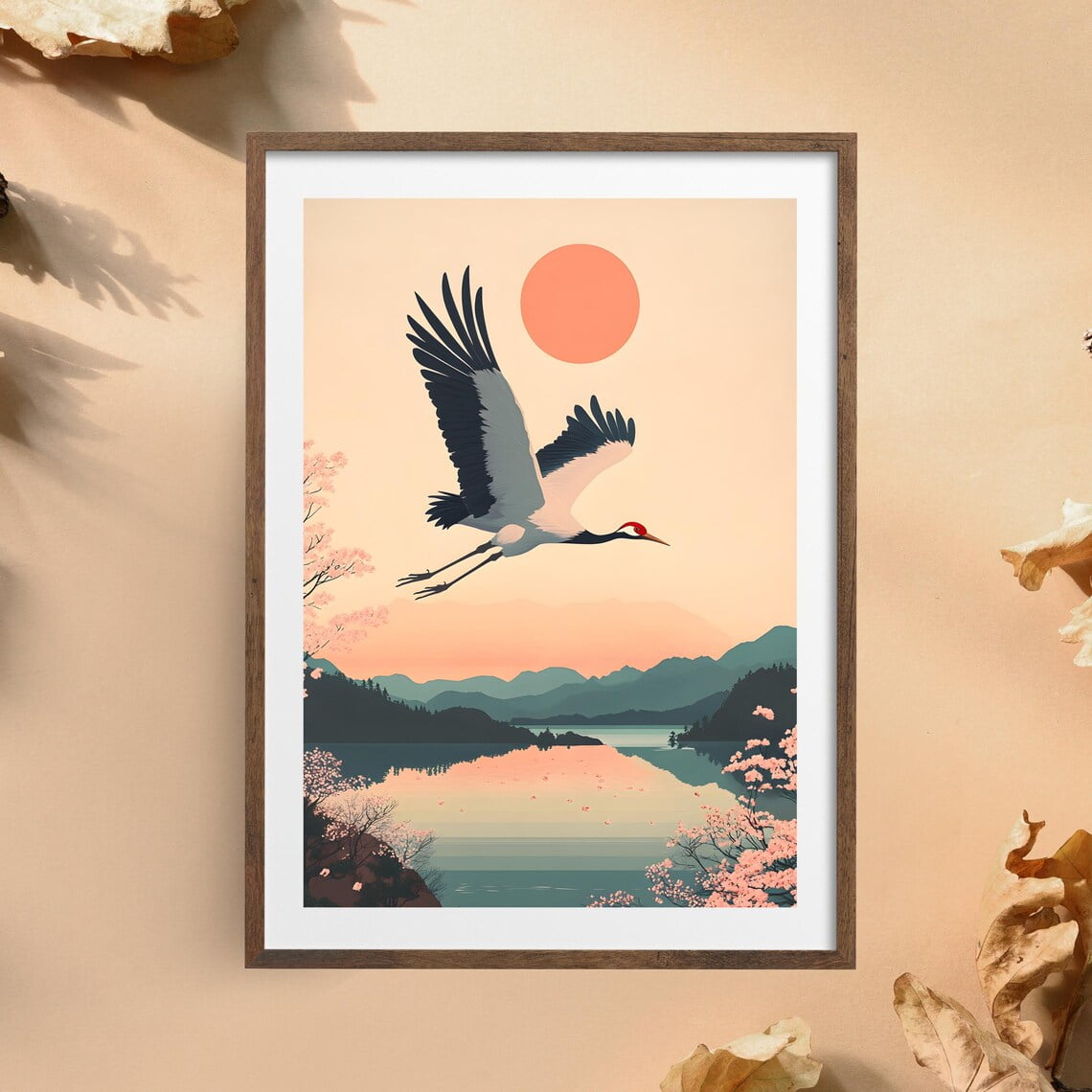 Dopaprint UNFRAMED PAPER POSTER Japanese Majestic Crane Poster ...