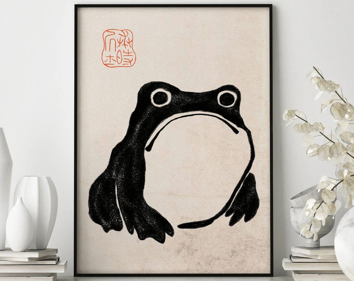 Dopaprint UNFRAMED PAPER POSTER Japanese Matsumoto Hoji Frog Poster #1 ...