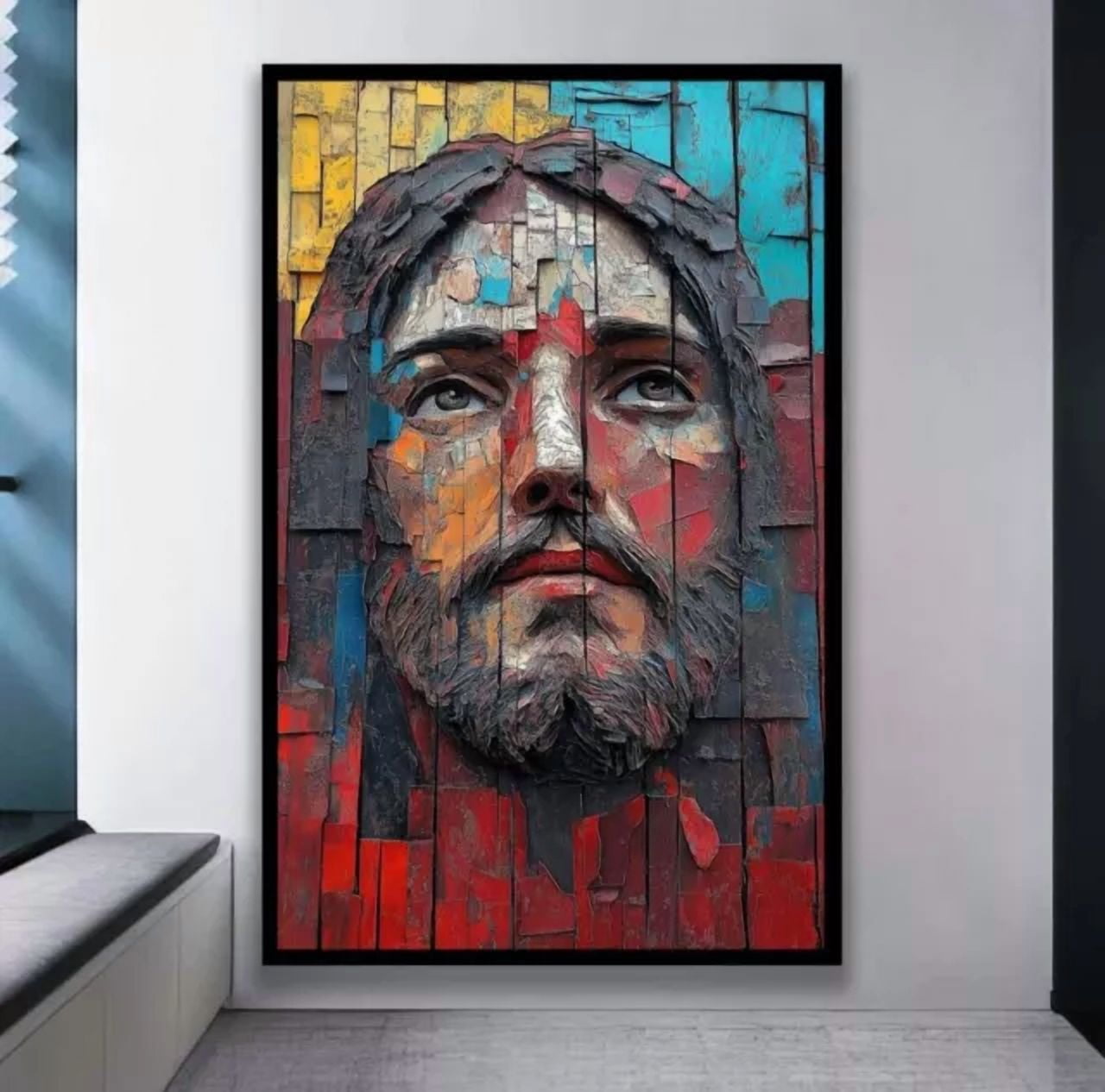 Dopaprint UNFRAMED PAPER POSTER Jesus Christ Wall Art Mosaic Spiritual ...