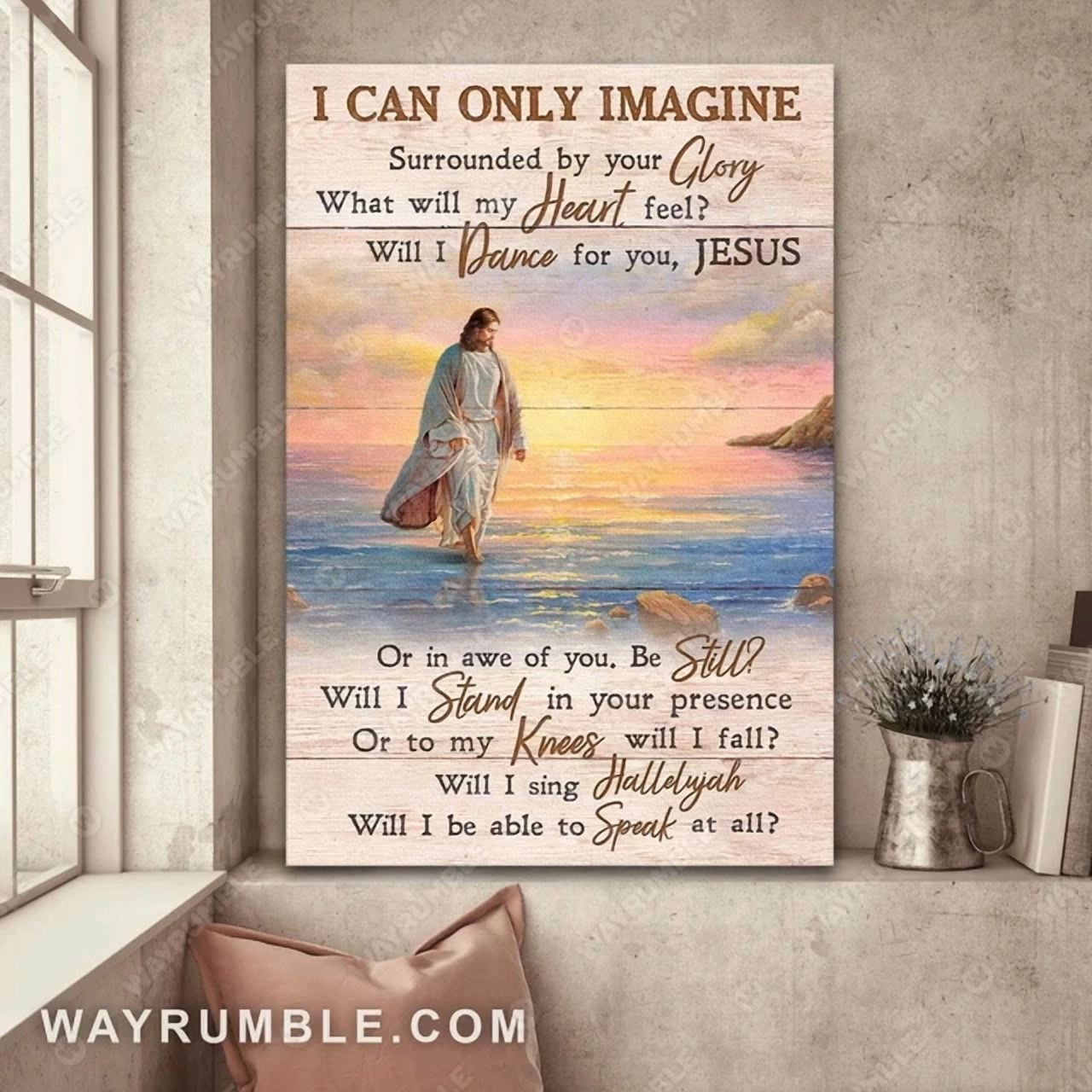 Dopaprint UNFRAMED PAPER POSTER Jesus Walks On Water, Sunrise On The ...