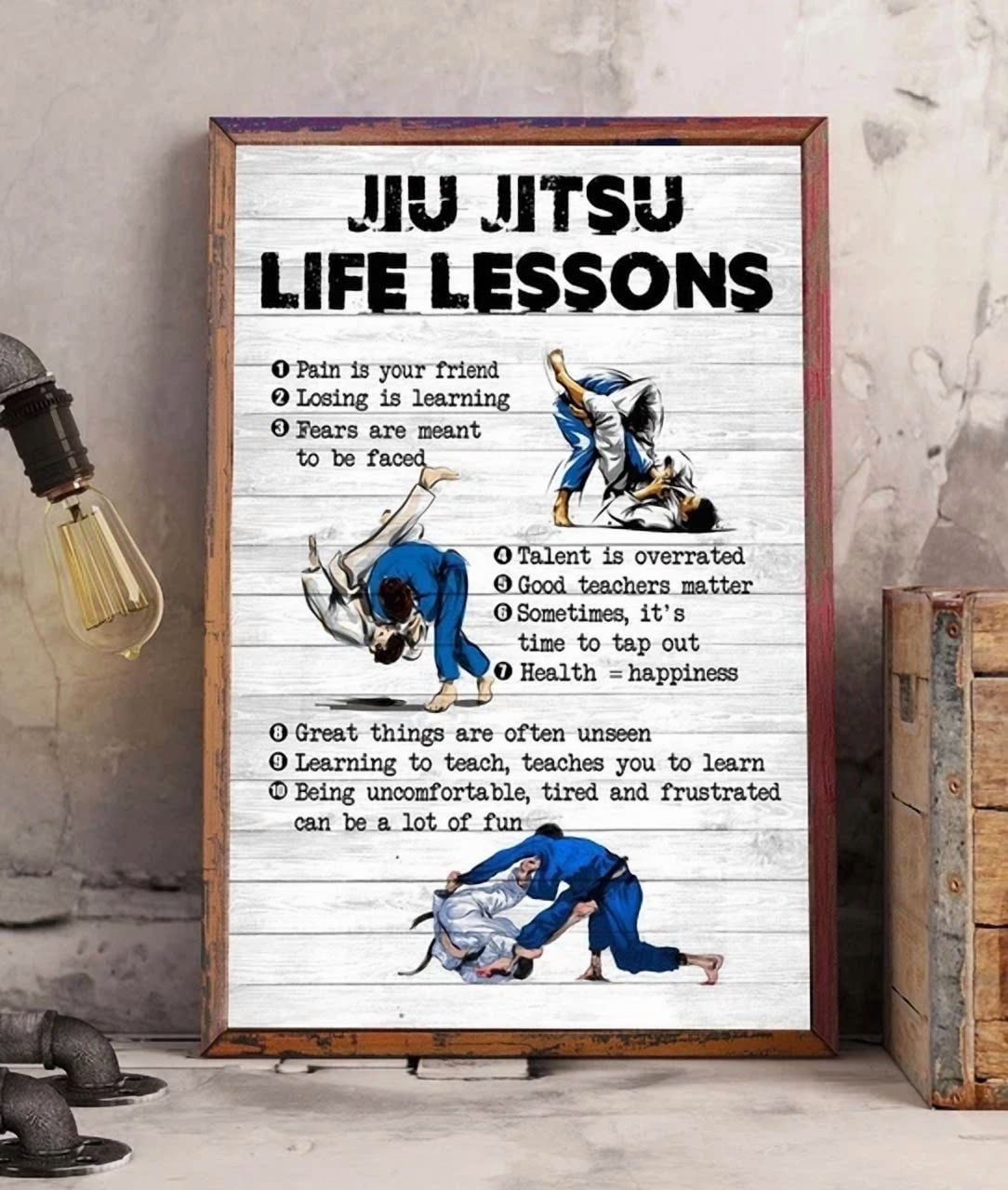 Dopaprint UNFRAMED PAPER POSTER Jiu Jitsu Life Lessons Funny Poster ...