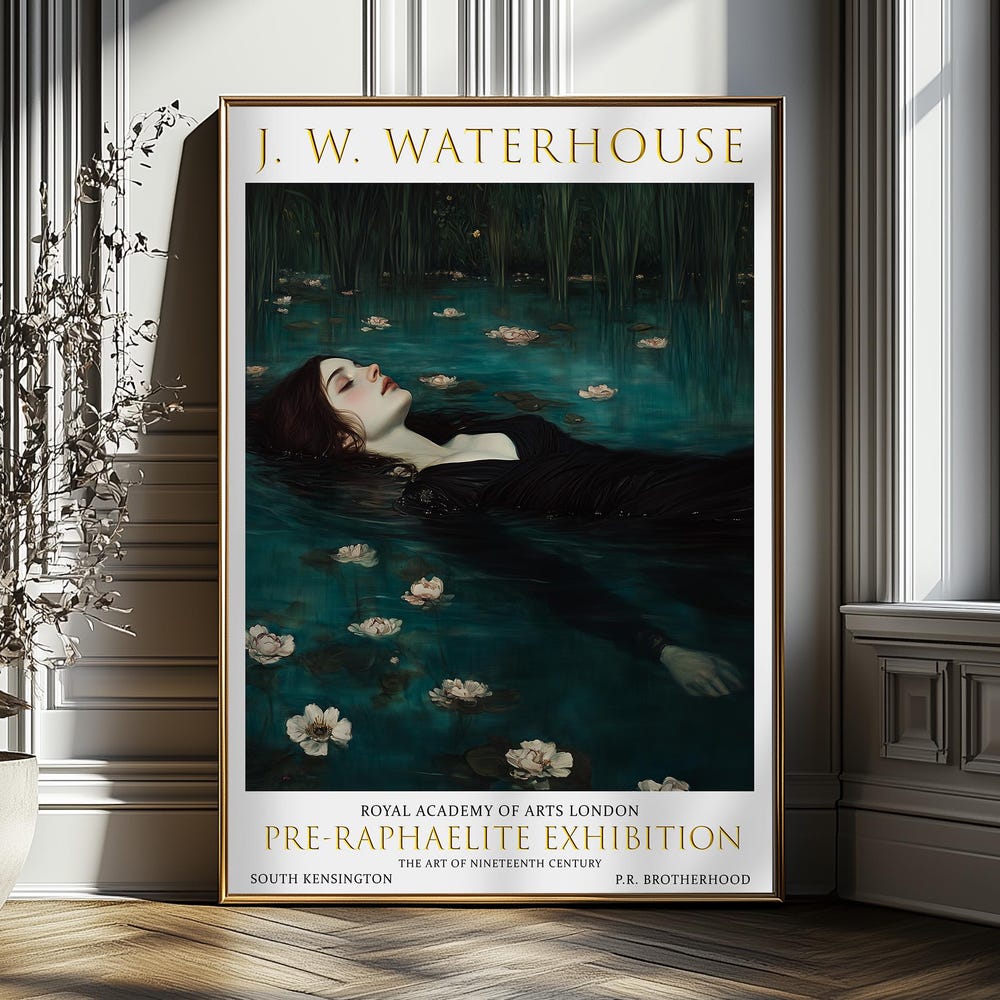 Dopaprint UNFRAMED PAPER POSTER John William Waterhouse Ophelia Print ...