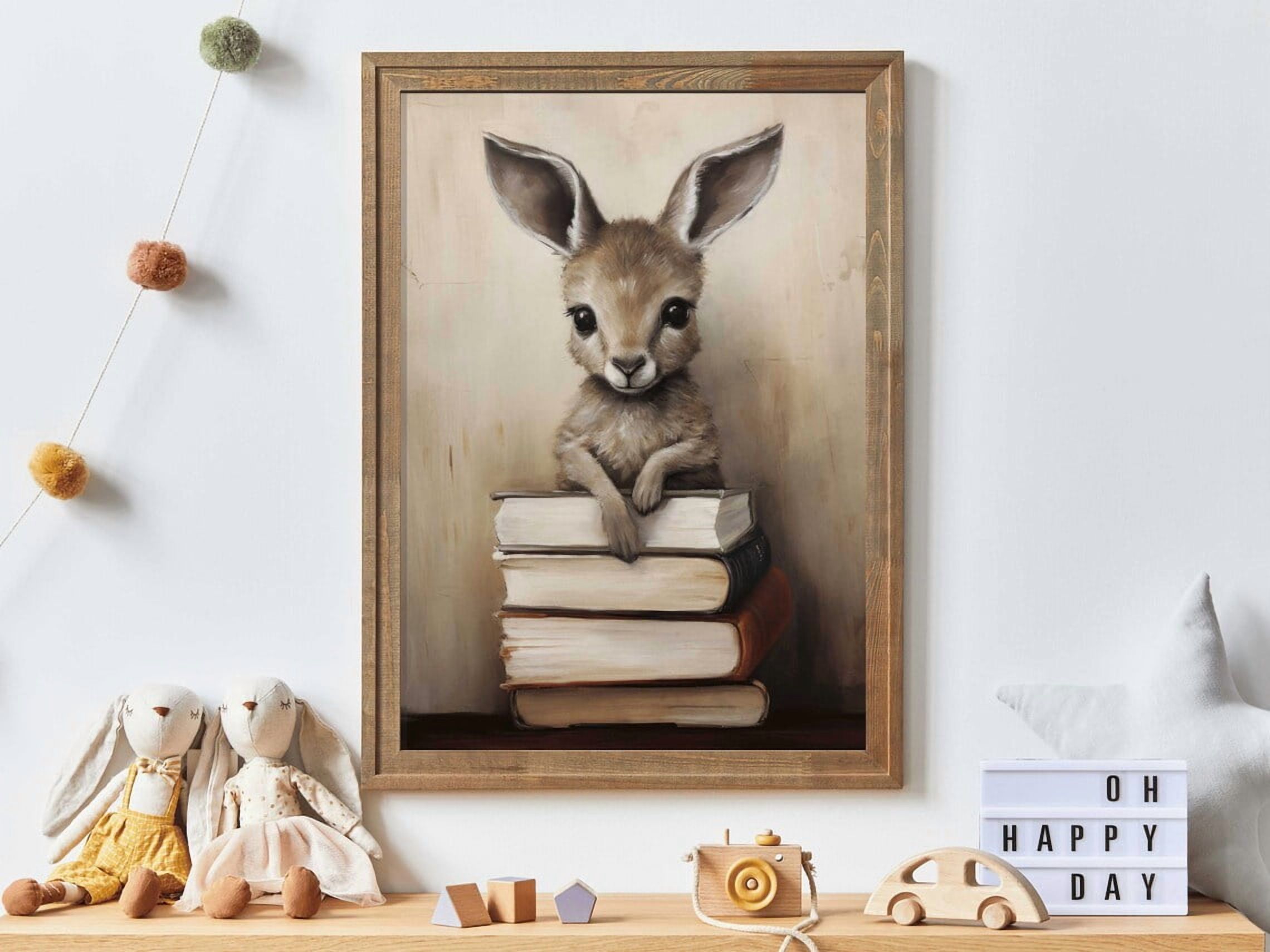 Dopaprint UNFRAMED PAPER POSTER Kangaroo Print, Books & Reading Decor ...