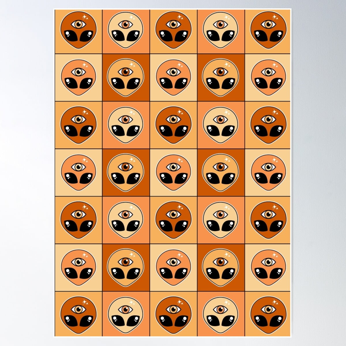 Dopaprint UNFRAMED PAPER POSTER Kawaii Aliens Hal.Low.Een Poster Wall ...