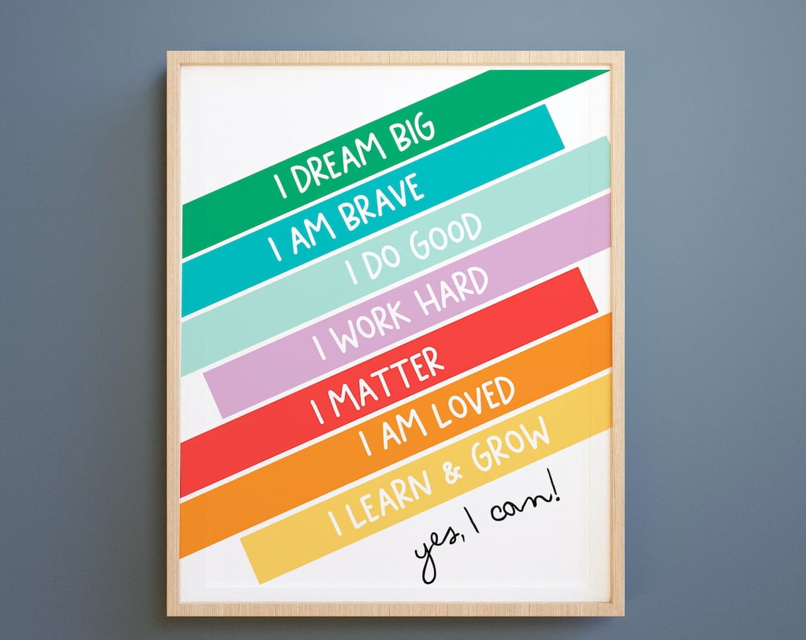 Dopaprint UNFRAMED PAPER POSTER Kids Positive Affirmation Print ...