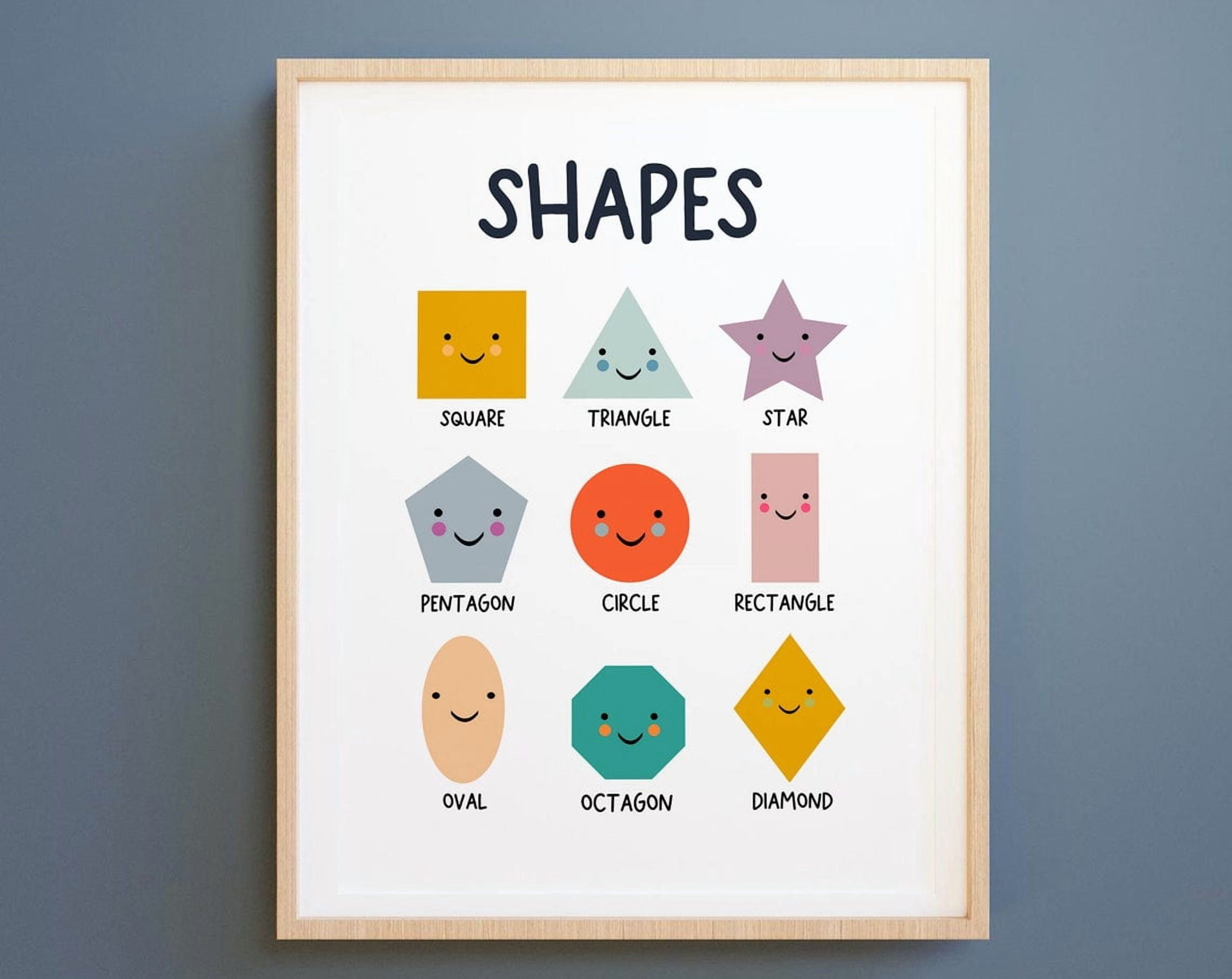 Dopaprint UNFRAMED PAPER POSTER Kids Wall Art, Geometric Shapes Print ...