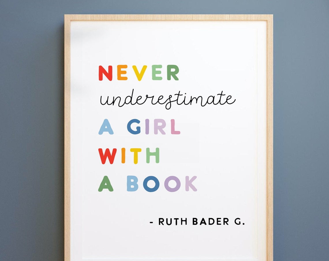 Dopaprint UNFRAMED PAPER POSTER Kids Wall Art, Rbg Quote, Never ...
