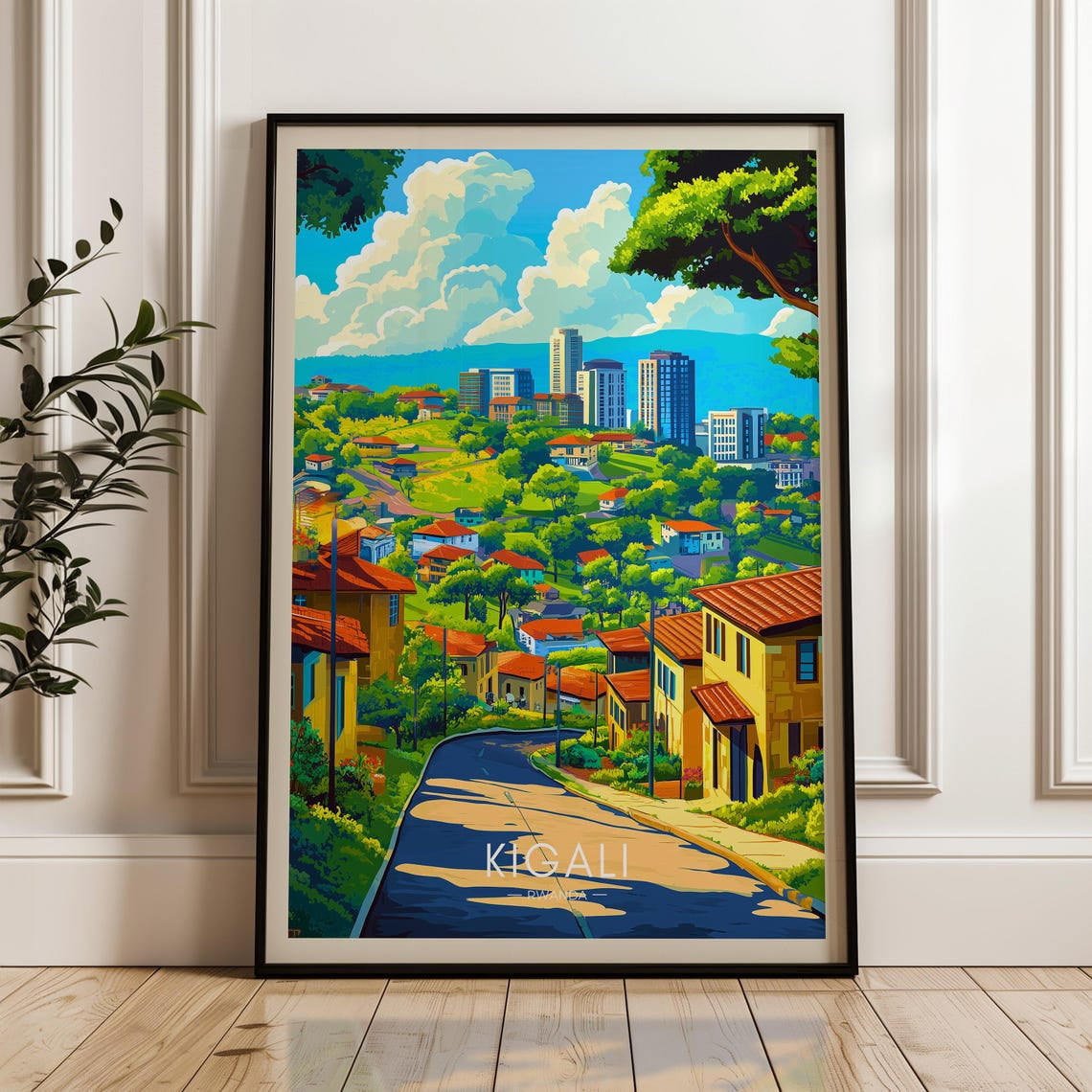 Dopaprint UNFRAMED PAPER POSTER Kigali Travel Print - Rwanda Wall Art ...