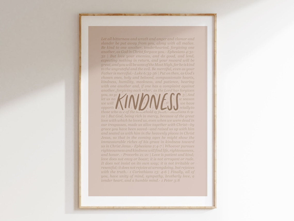 Dopaprint UNFRAMED PAPER POSTER Kindness Fruit Of The Spirit, Bible ...