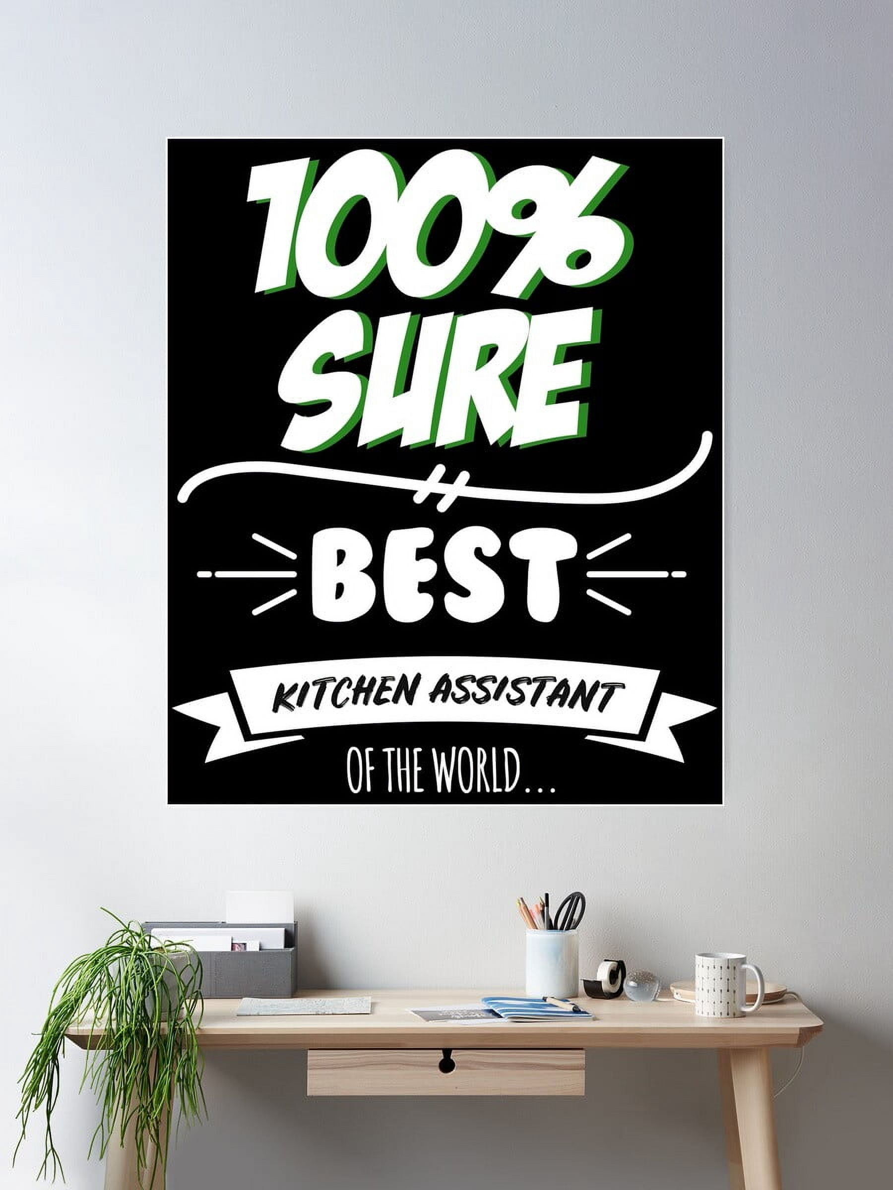 Dopaprint UNFRAMED PAPER POSTER Kitchen Assistant Funny Slogan Hobby ...