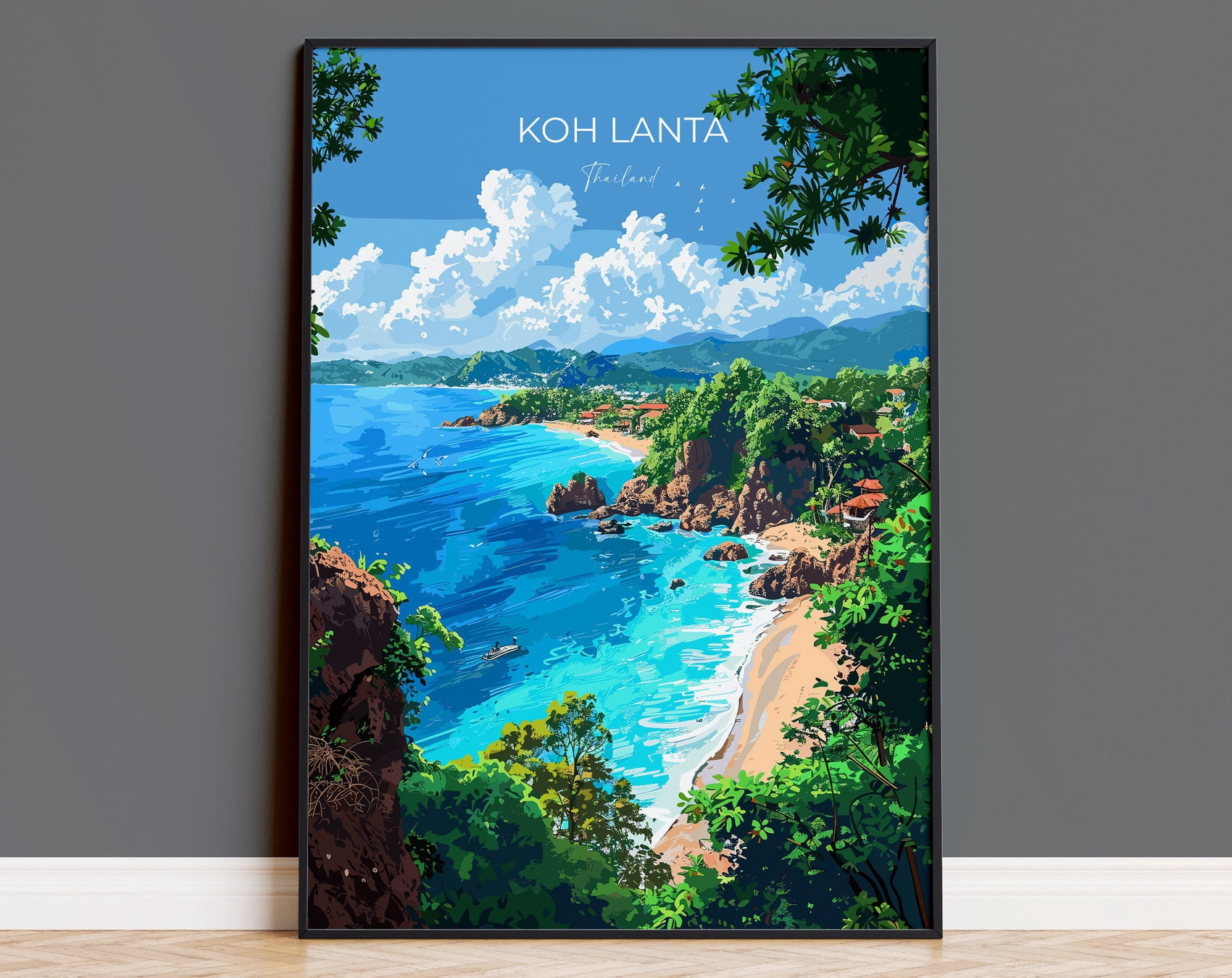 Dopaprint UNFRAMED PAPER POSTER Koh Lanta Travel Poster Wall Art ...