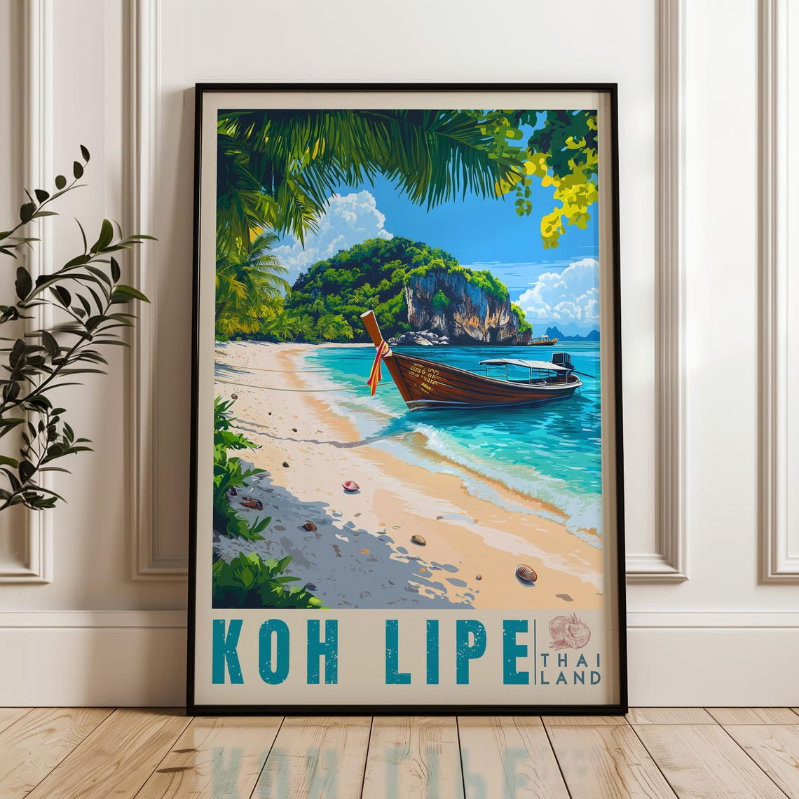 Dopaprint UNFRAMED PAPER POSTER Koh Lipe Travel Poster - Thailand Wall ...