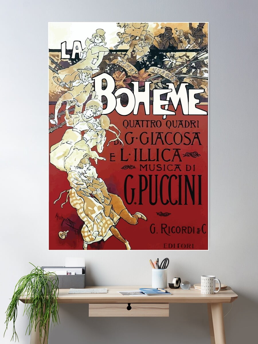 Dopaprint UNFRAMED PAPER POSTER La Boheme Vintage Poster Wall Art ...