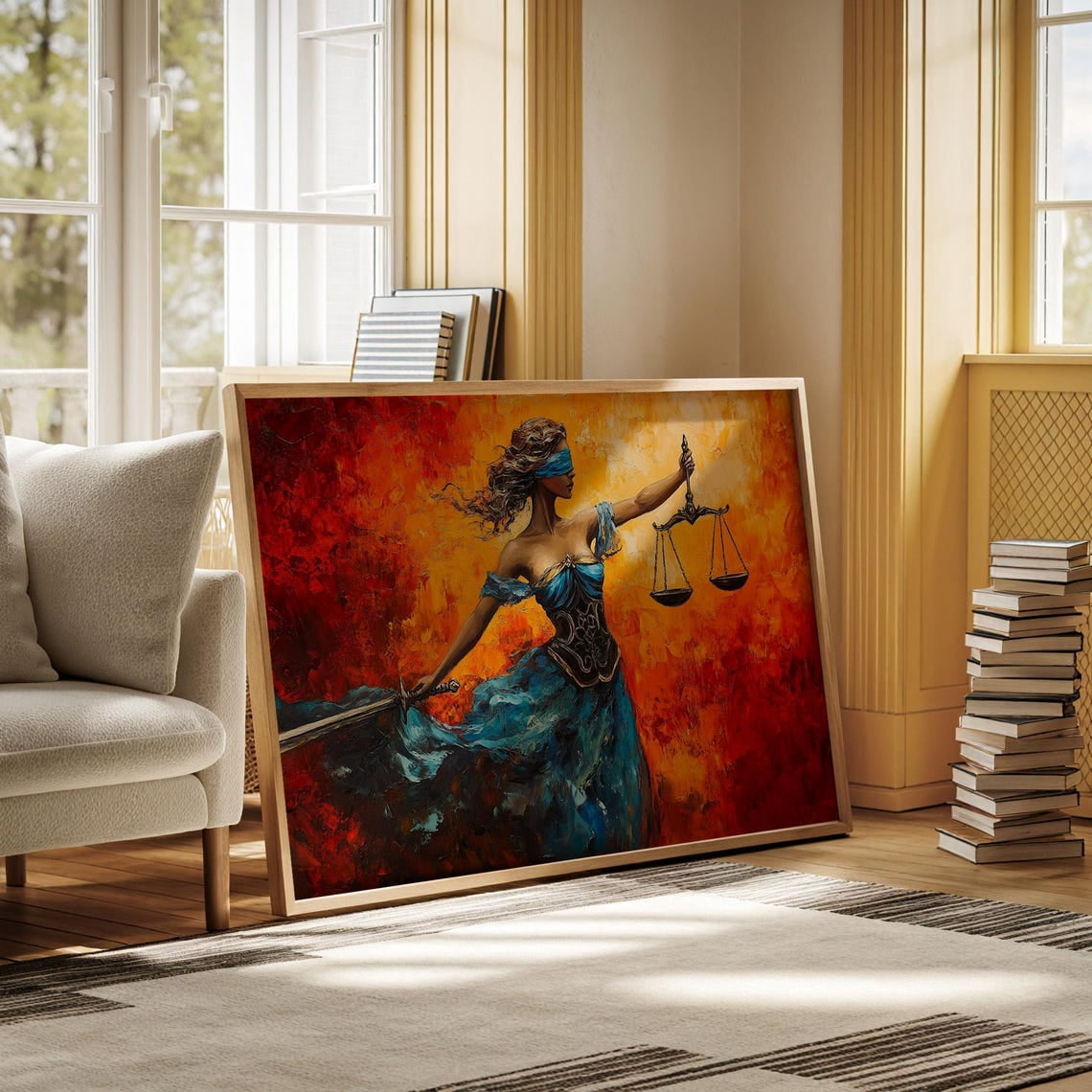 Dopaprint UNFRAMED PAPER POSTER Lady Justice Art, Blind Justice Wall ...