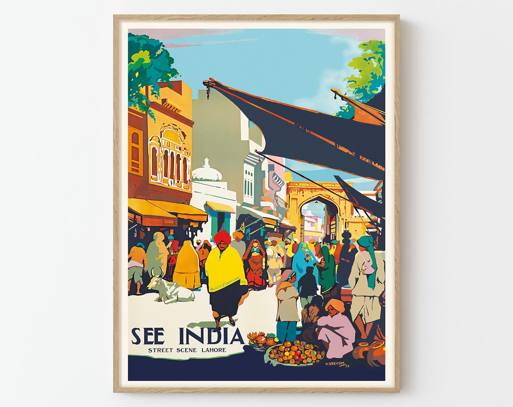 Dopaprint UNFRAMED PAPER POSTER Lahore See India Vintage Travel Poster Art Print, Home Decor ...